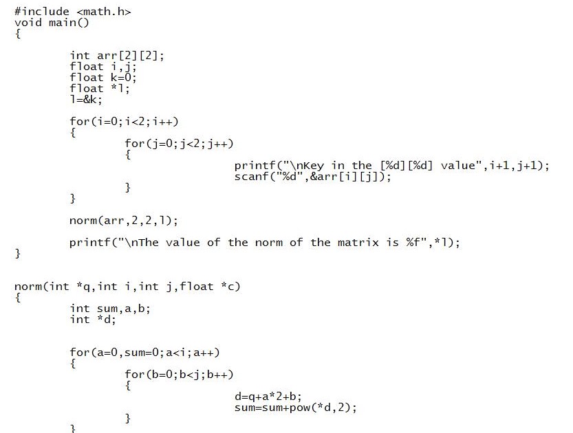 Let Us C Solutions: Chap8[L]L Finding norm of matrix