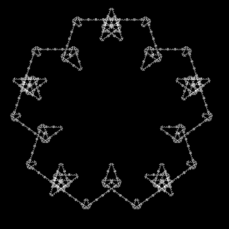 Ruby Processing: Pentagonal Fractal
