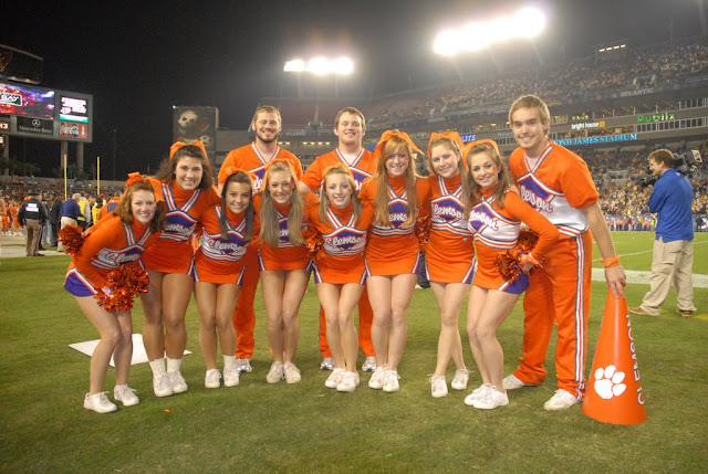 NFL and College Cheerleaders Photos: Clemson Cheerleaders Celebrate Win ...
