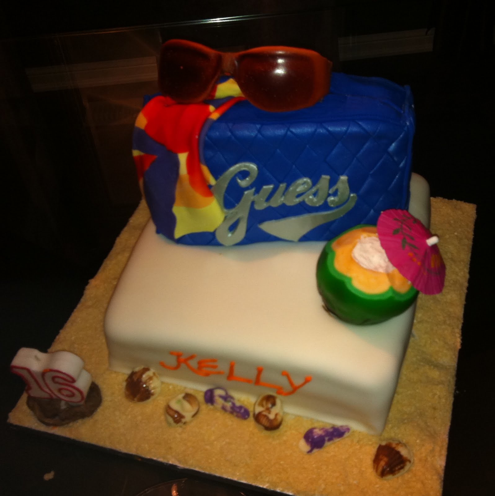 Jocelyn's Wedding Cakes and More....: Guess Purse Cake/Tropical Theme ...