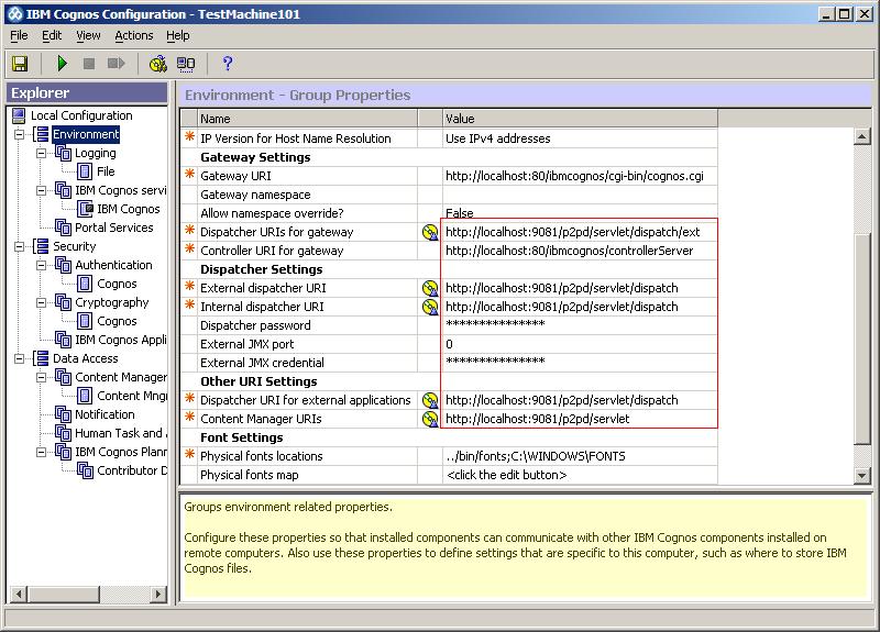IBM Cognos Server: Changing default port of IBM Websphere