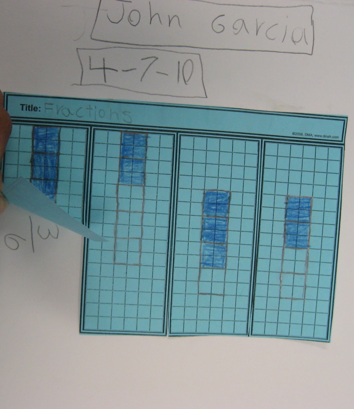 MathGeekStudio.com: 1st Grade Fractions: Using Graph Paper To ...