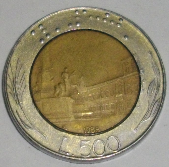 INDONESIA COLLECTORS ANTIQUE: L 500 1988 REPVBBLICA ITALIANA