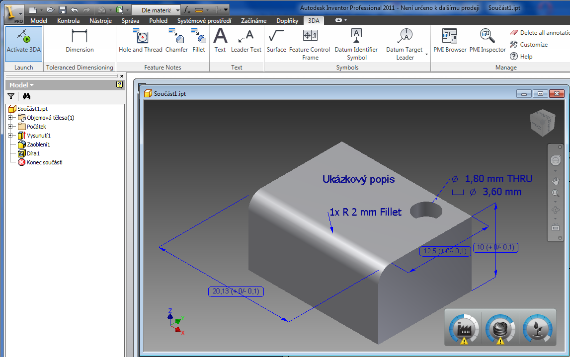 CAD Studio blog: Nový modul "3D Annotation" pro Autodesk Inventor
