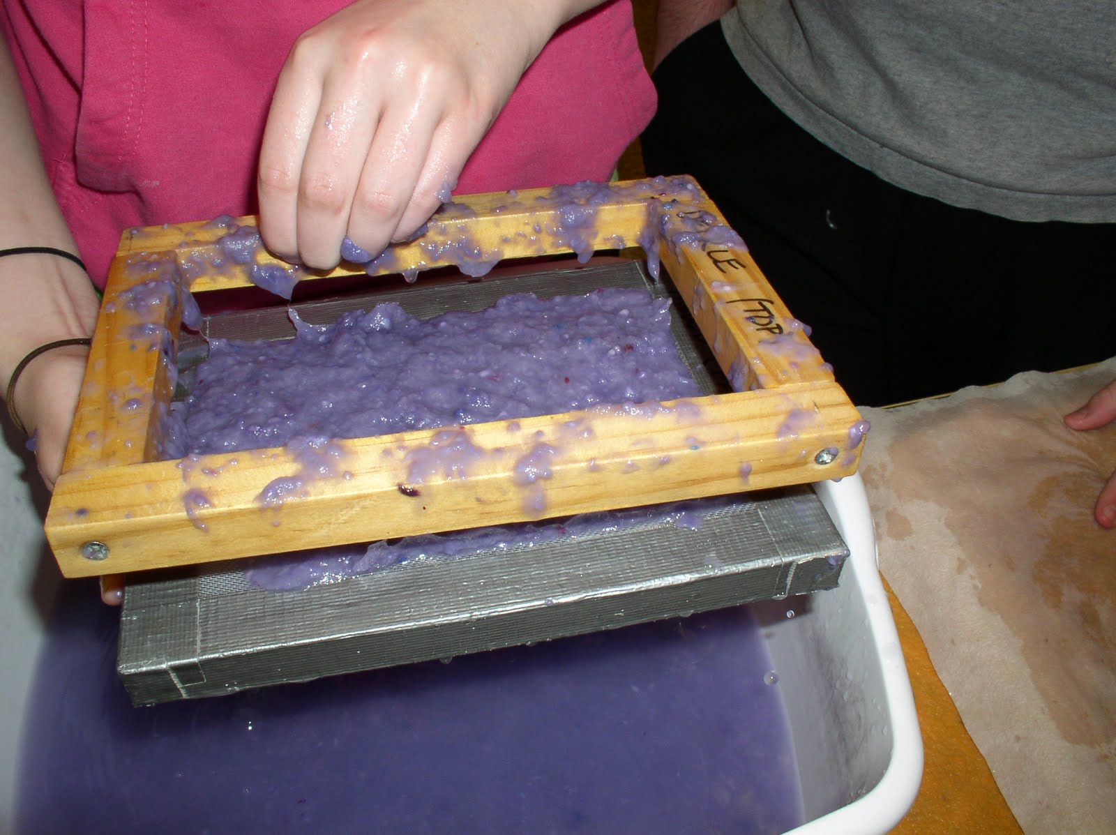 2ndhandpaper: Papermaking with Children
