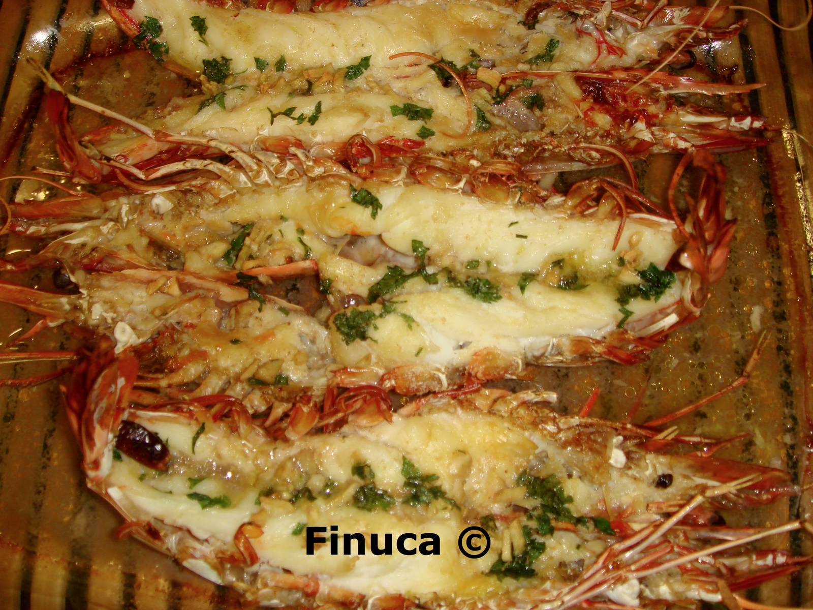 Las Recetas de Finuca: Super langostinos al horno "Gena"