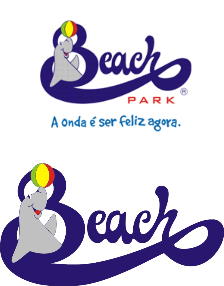 Portifolio arte visual: Vetorização (Logomarca Beach Park)