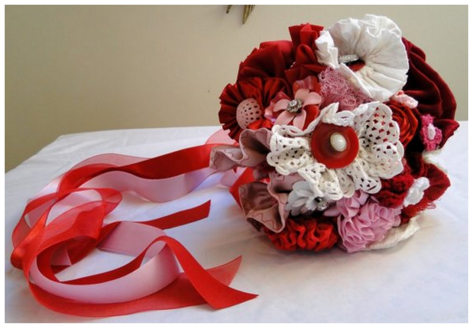 Exquisite Fabric Wedding Bouquet