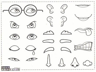 Artes do Thales: Atividade : Montar o Rosto