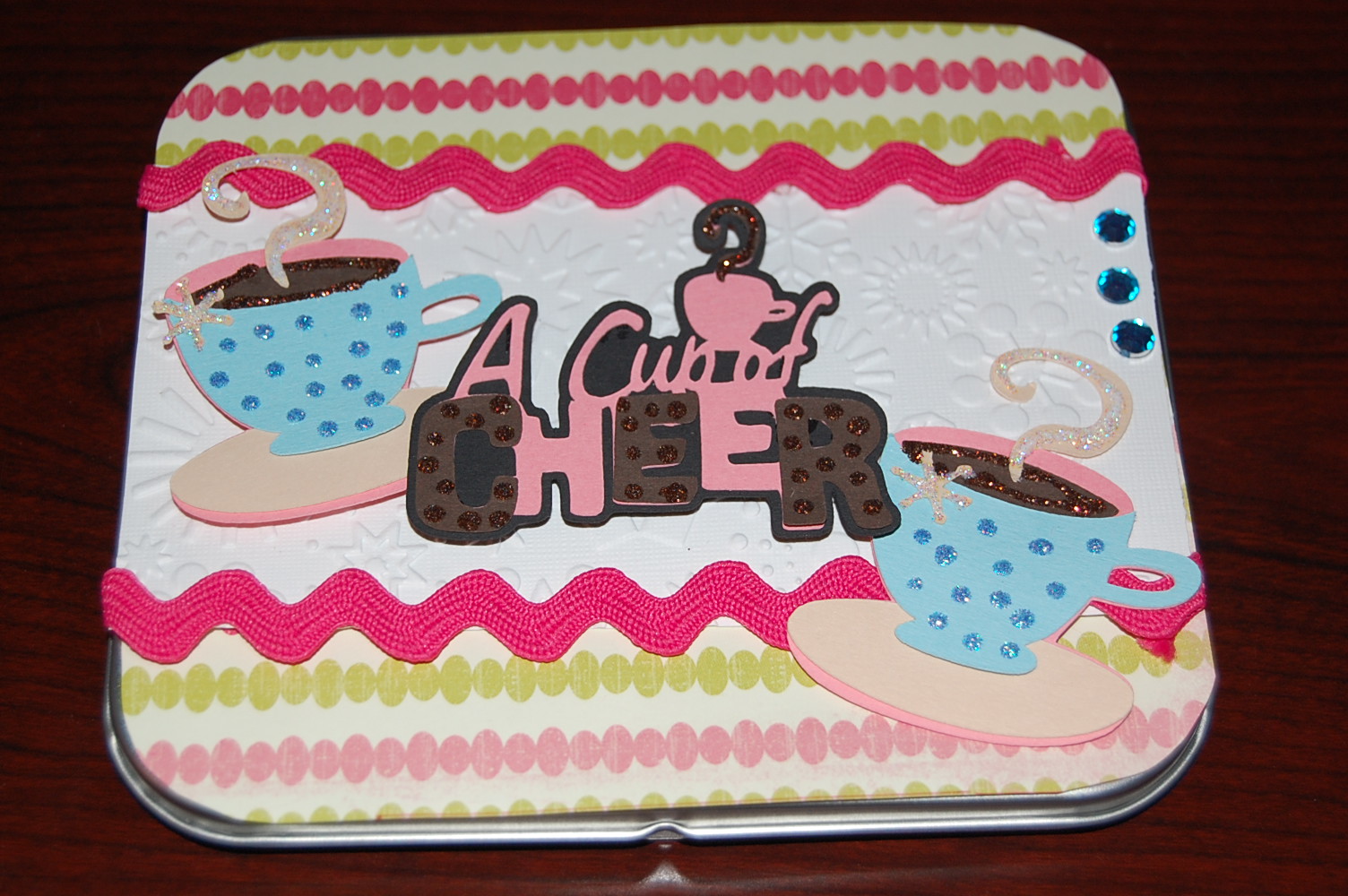 The Crafty Touch: A Cup of Cheer - Tea Box Card - Winter Frolic Cricut ...