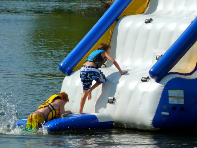 Camp Our Time: Inflatable Fun in the Lake and Shooting Some Hoops!