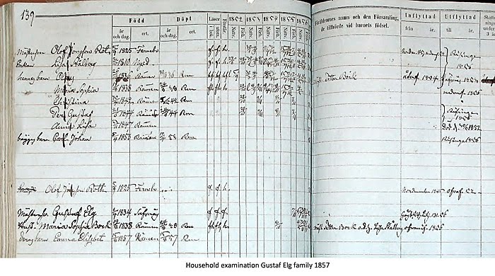 Elg family: Learning from Swedish parish records: The lives of Gustaf ...