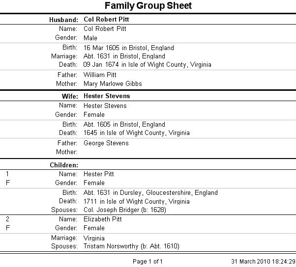 Genster's Southern Genealogy: March 2010