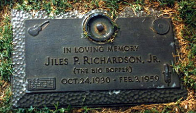 Williams Gate: Big Bopper Tombstone.