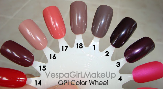 OPI Color Wheel ... OPI Swatch | ♥ Vespa GirL Make Up ♥