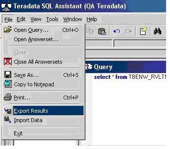 Teradata SQL assistant ~ Data Warehousing