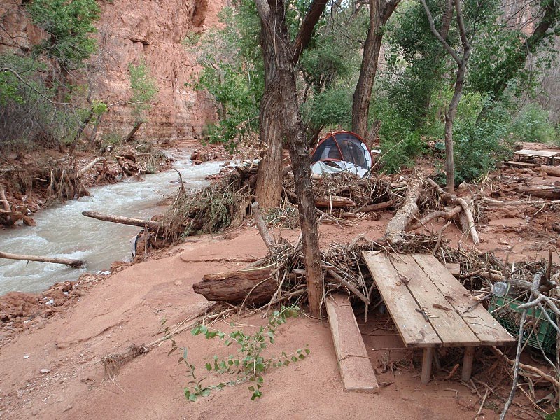 Arizona Geology: Flood damage in Havasu Canyon