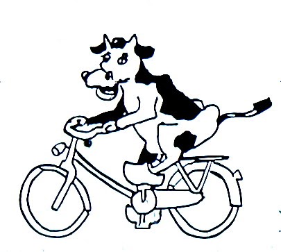 Cow Riding A Bike