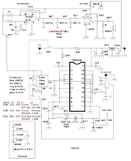 Experimentos y Notas de LU7HZ: Transceptor de CW basado en 74HC240