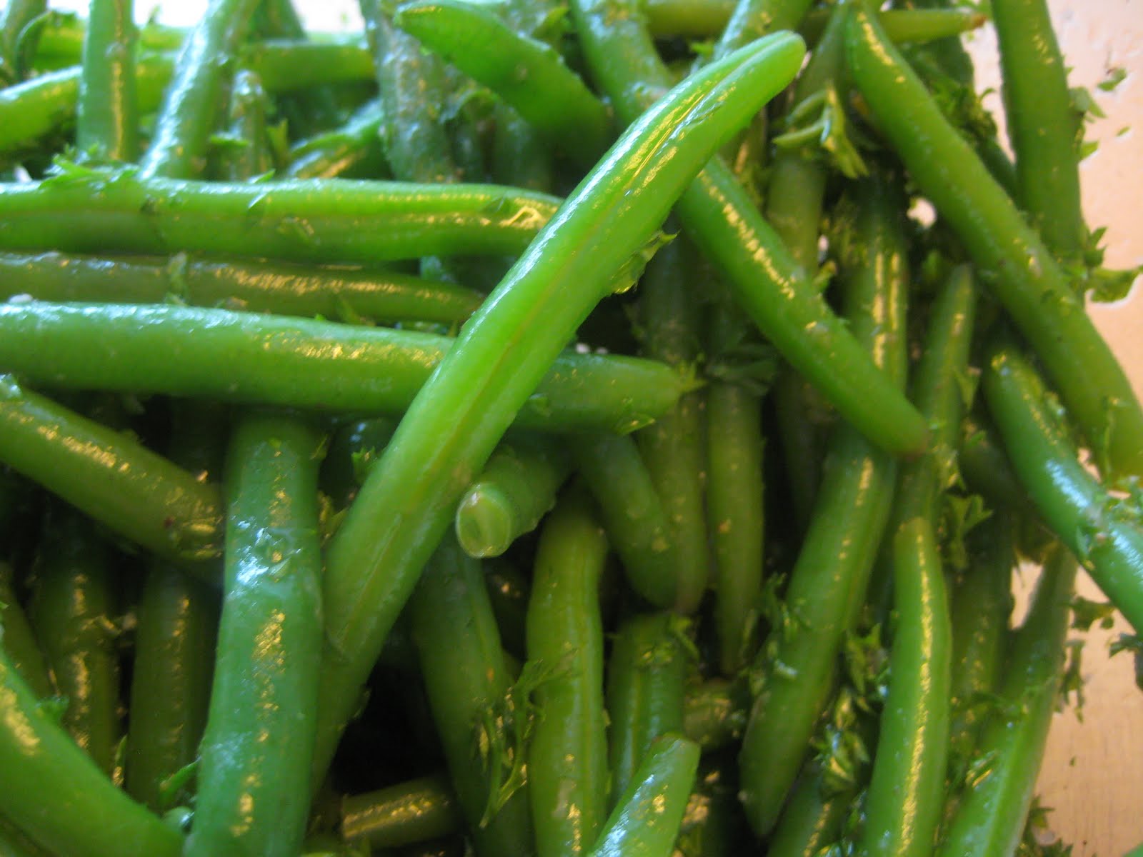 Grønne bønner med persille