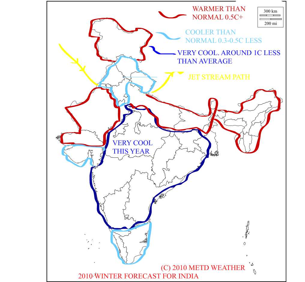 METD WEATHER: 2010 WINTER FORECAST FOR INDIA
