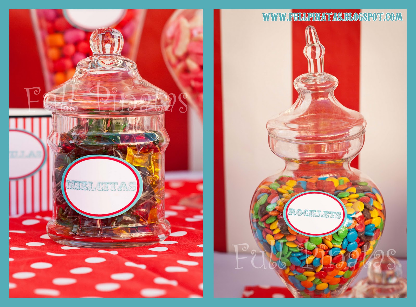 Frascos, Candy bar, Cumpleaños