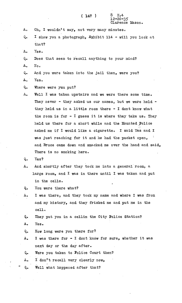 'Stopped in their Tracks' The 1935 Regina Riot: Testimonies