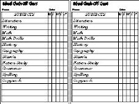 Freebie – School Check-off Chart – The Notebooking Nook
