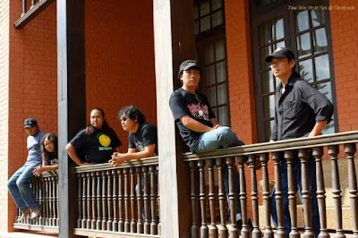 Myanmar Rocker , Zaw Win Htut and his band, Emperor