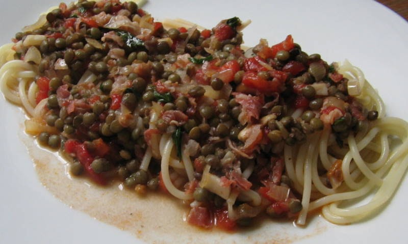 Bolli's Kitchen: Spaghetti con lenticchie