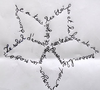 Côté PROJETS: D'abord nous avons travaillé sur un calligramme de ...