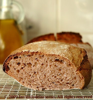 The Winter Guest: "Shapeless" sourdough bread with wine, rye and spelt