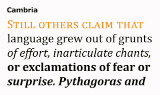 WORKING WITH CAMBRIA TYPEFACE