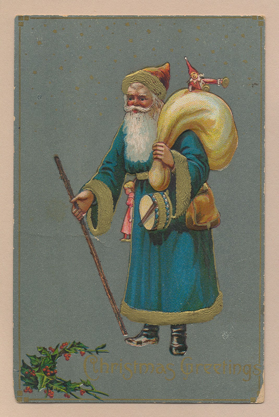 Tracy's Toys (and Some Other Stuff): Antique German Santa Postcards