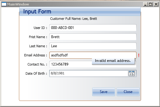 Asim Sajjad: Validating User Input Using ValidationRule Asim Sajjad: Validating User Input Using ValidationRule