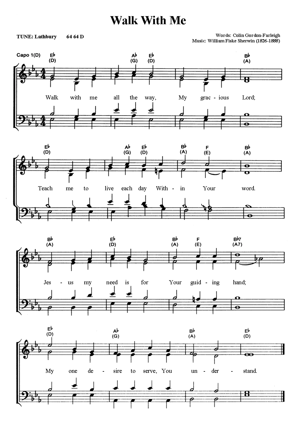 Share My Journey: New Hymn for today : "Walk With Me"