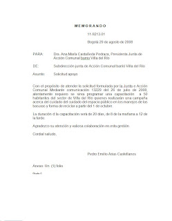 Elaboracion y Manejo de Documentos Institucionales: Memorando