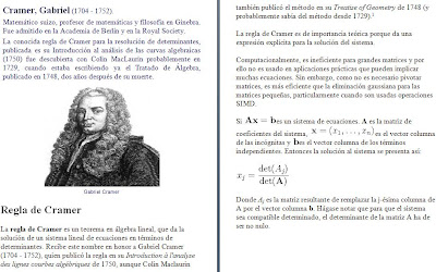 MATEMATICAS IV: BIOGRAFIA DE CRAMER