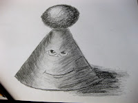 Draw on everything: Draw on That—Day Five: Shading Values on a Cone