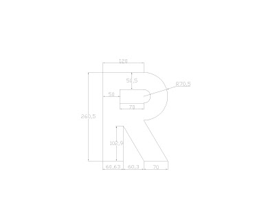 Negin`s Draws Autocad: LETRA "R"