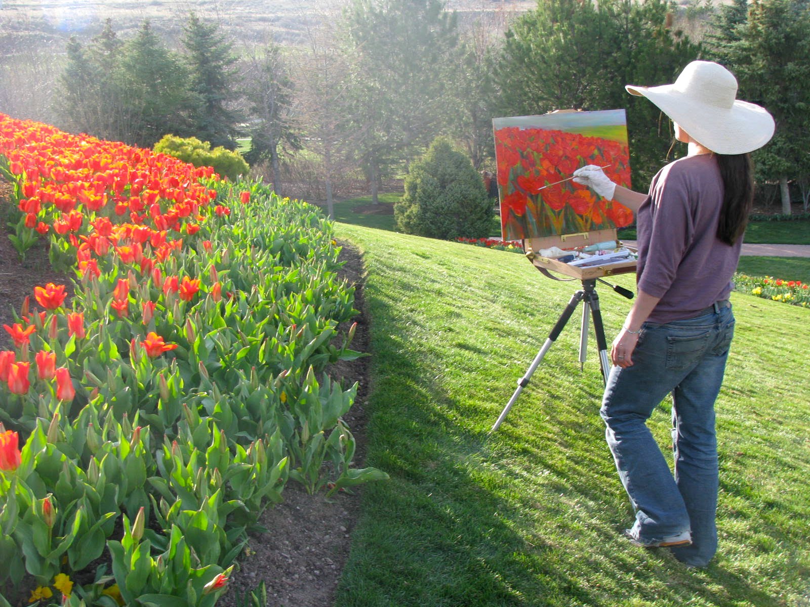 Tulip Painter: Painting at the Tulip Festival last Saturday