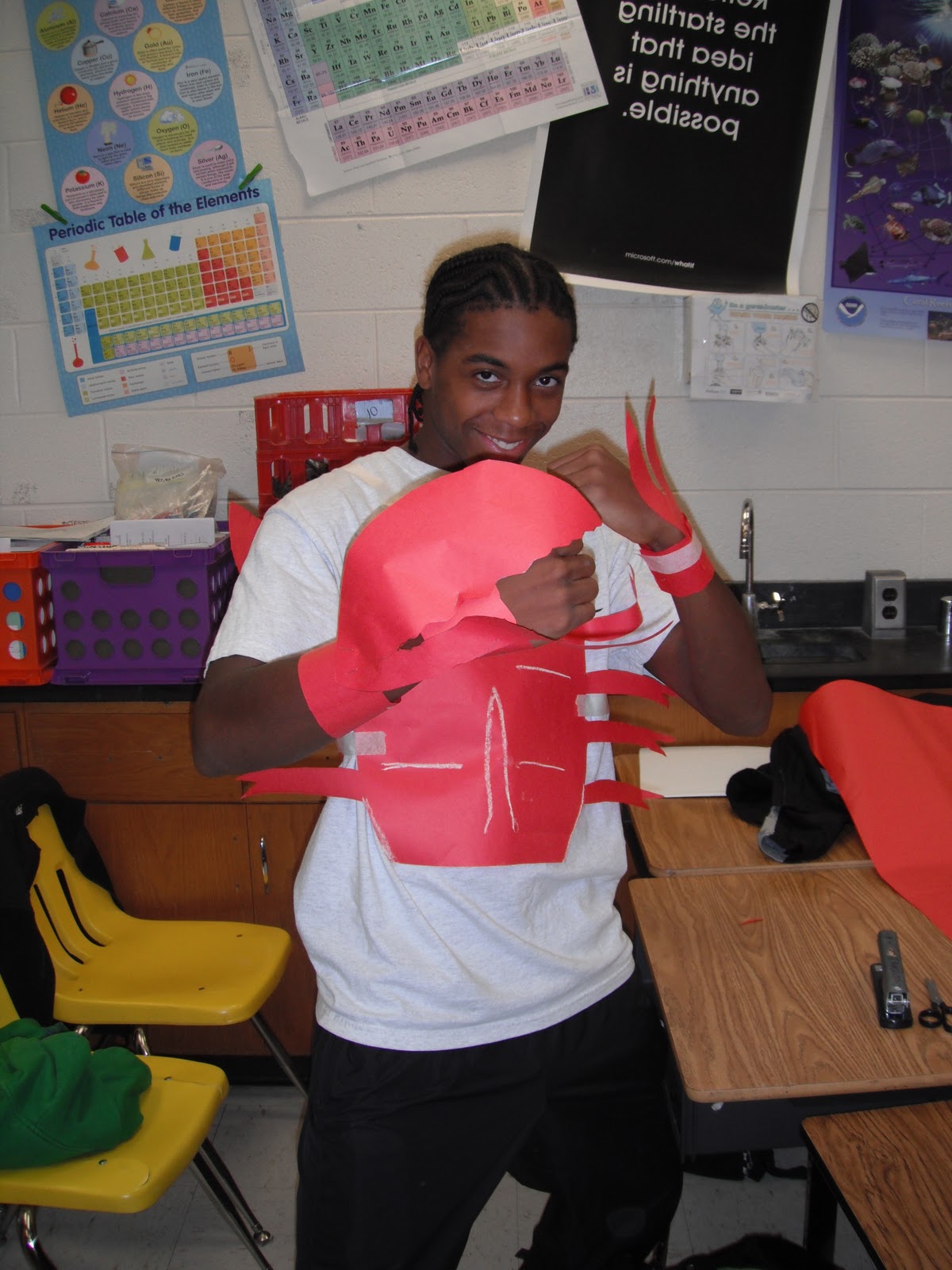 Ms J's Marine Ecology Class: Crustacean and Echinoderm Costumes