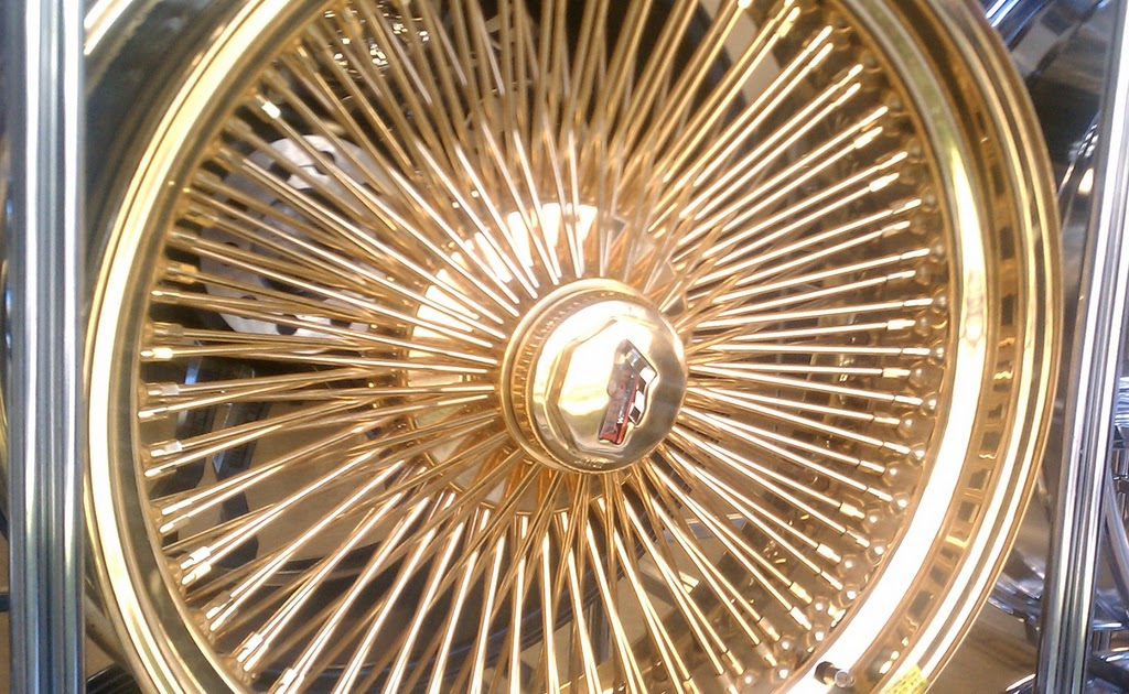 A2I: 20" Dayton Gold Wire Wheels 24K 5x4.75 & 5x5