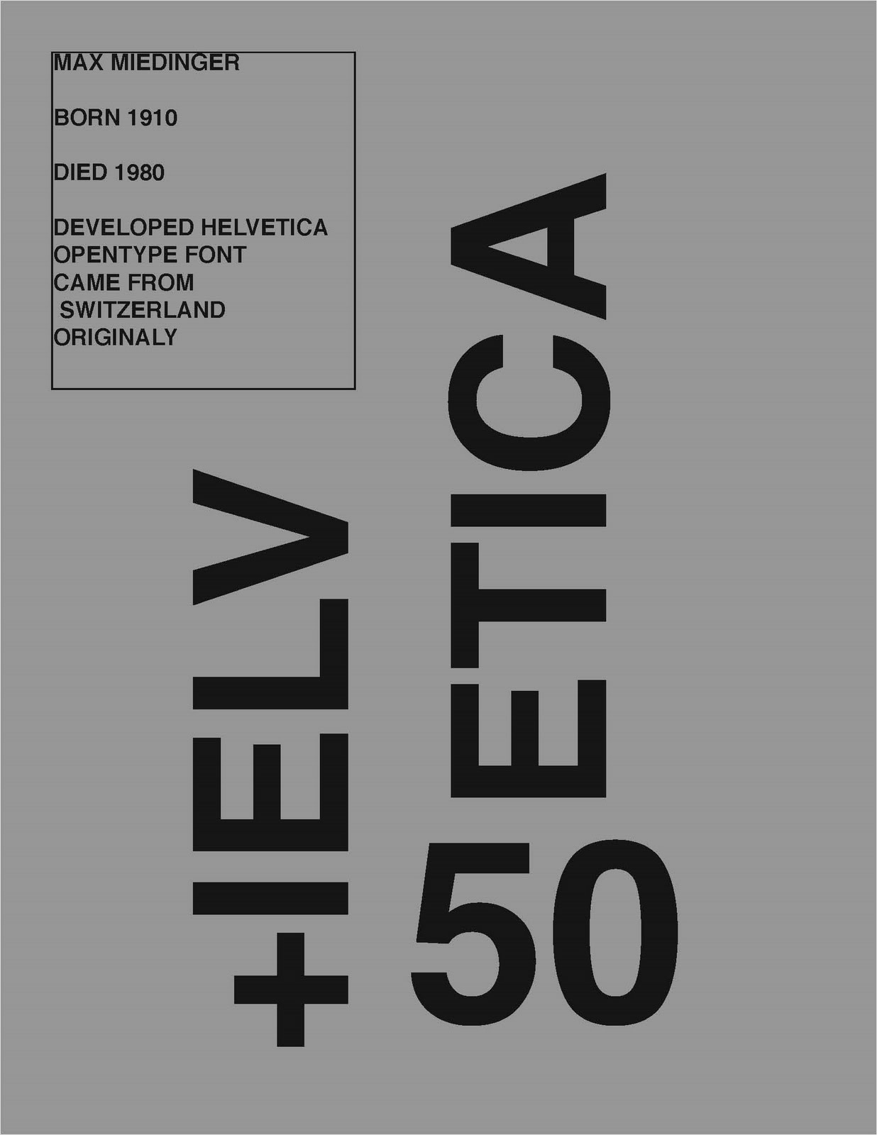 Laura Williamson: Max Miedinger Artwork