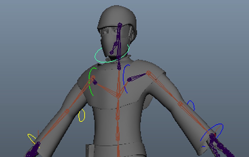 B3D Studios: Maya: Soldier Arm Rig Complete