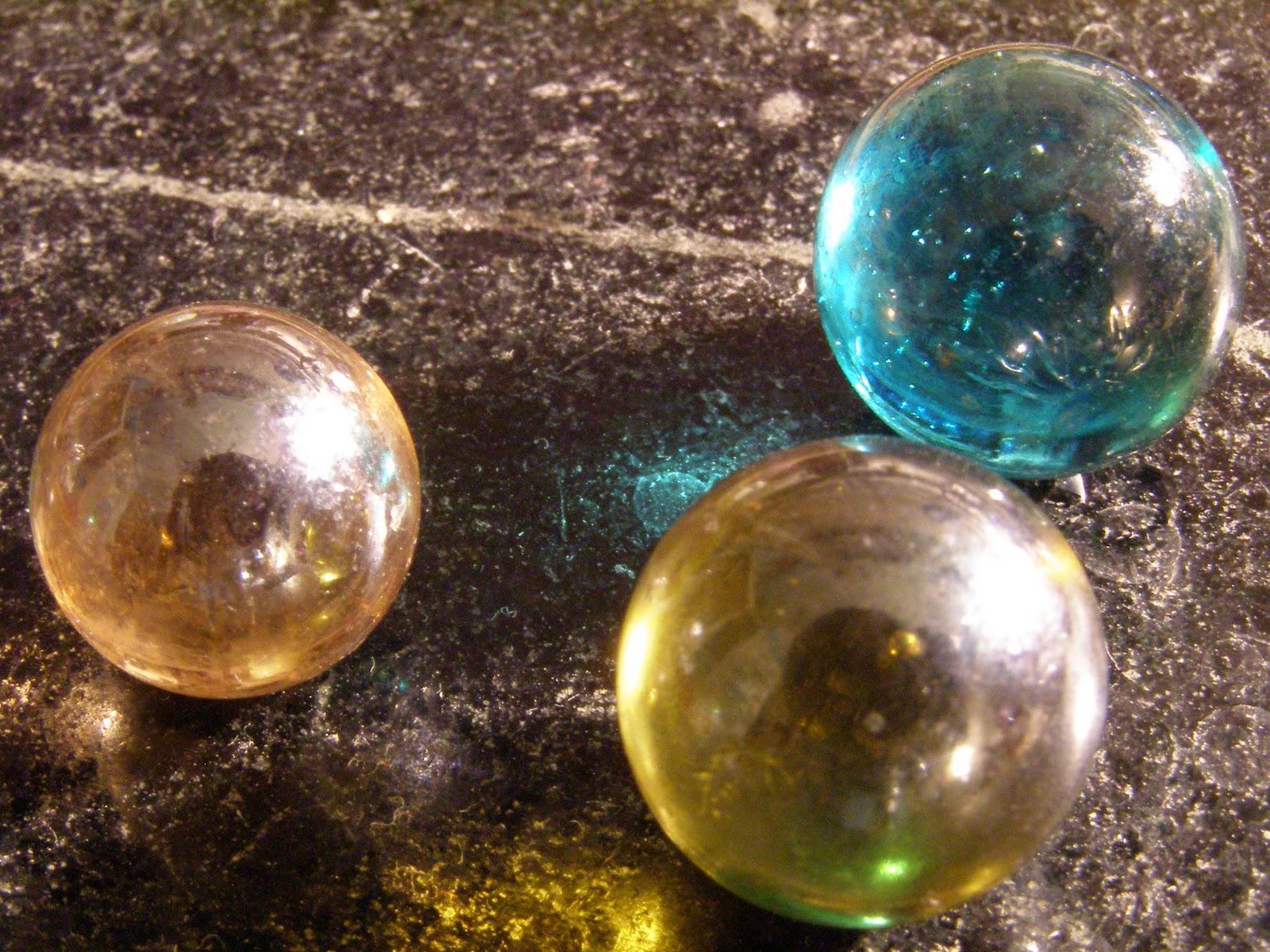 Ephemeral Curios: Marbles on marble