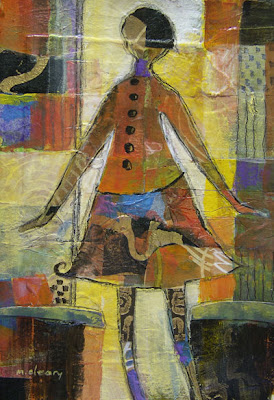 Daily Painters Abstract Gallery: Acrylic Collage Mixed Media Figure ...