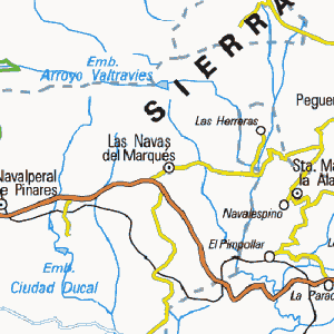 Pueblos de Avila: mapa: las navas del marques