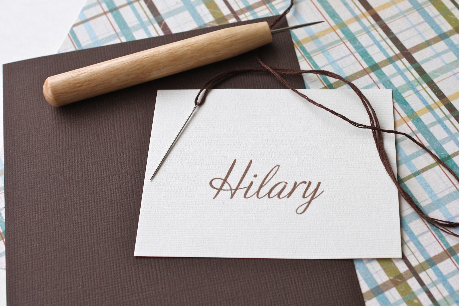 christina williams: Hand-Stitched Place Cards