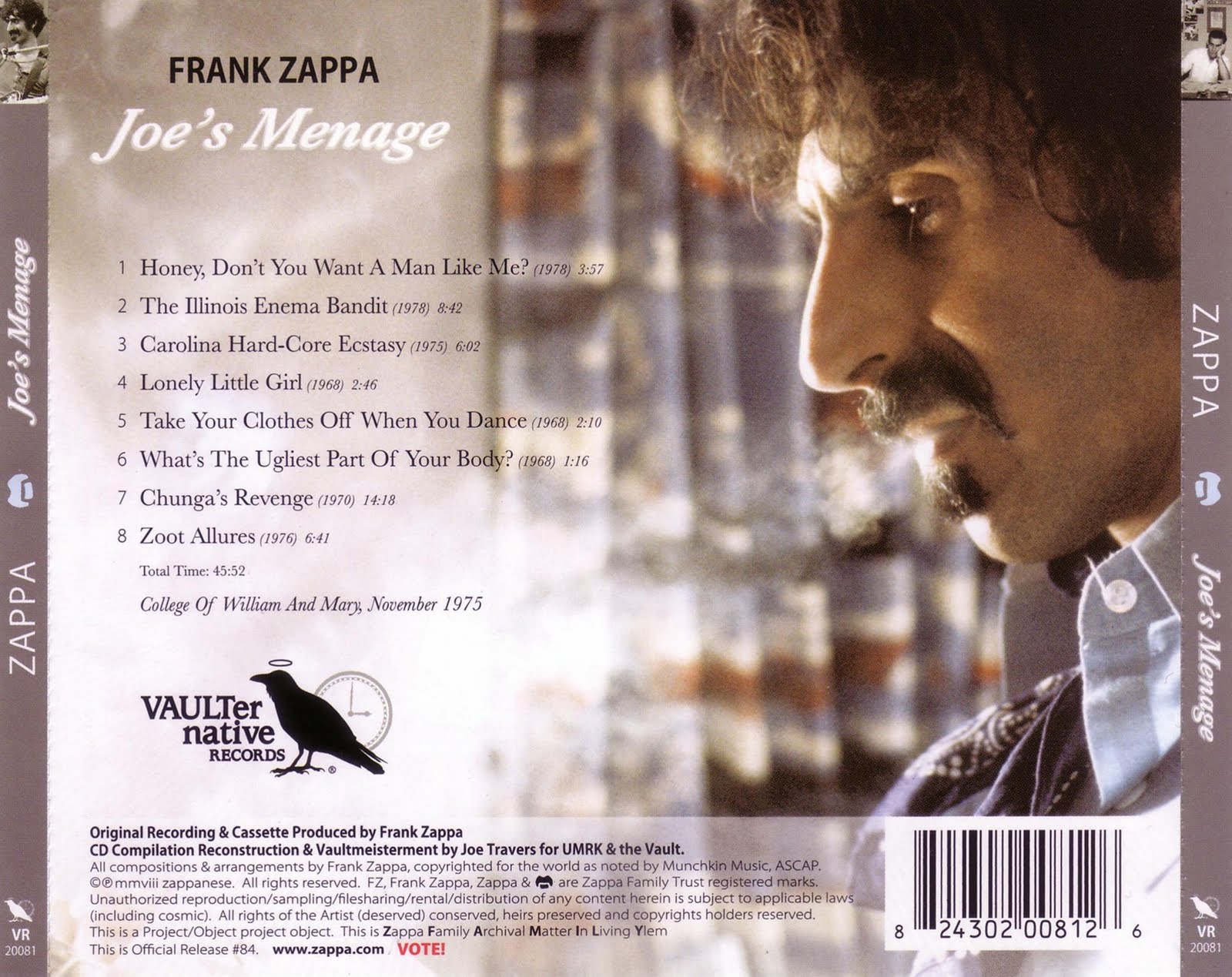 zappa GRITA!: Joe’s Menage (2008)